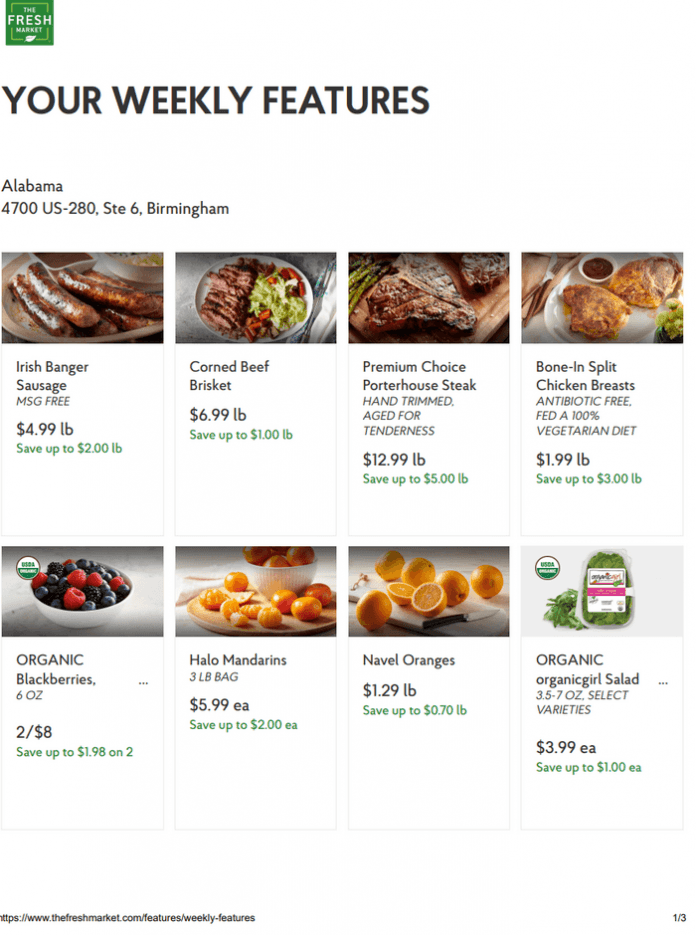 The Fresh Market Weekly Ad Mar 16 – Mar 22, 2022