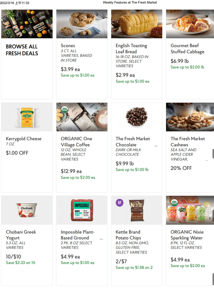 The Fresh Market Weekly Ad Mar 16 – Mar 22, 2022