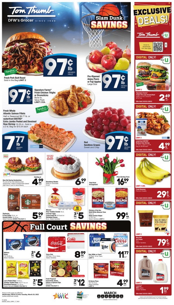 Tom Thumb Weekly Ad Mar 23 – Mar 29, 2022