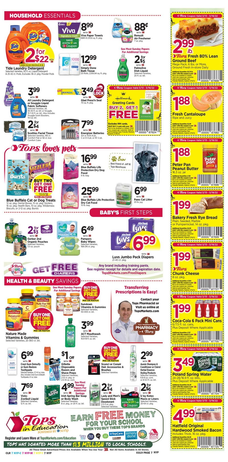 Tops Weekly Sale Mar 13 – Mar 19, 2022