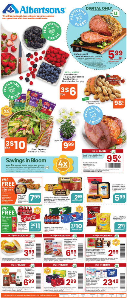 Albertsons Weekly Ad Apr 13 – Apr 19, 2022 (Easter Promotion Included)