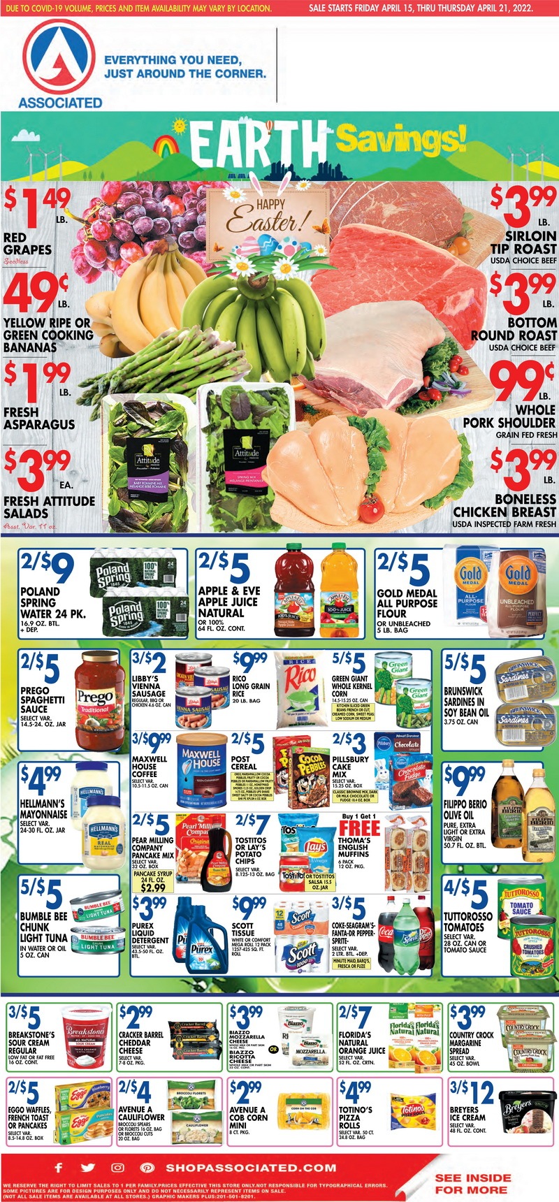 Associated Supermarkets Weekly Ad Apr 15 – Apr 21, 2022 (Easter ...