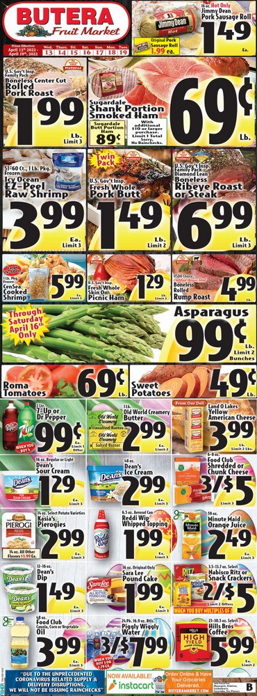 Butera Weekly Ad Apr 13 – Apr 19, 2022