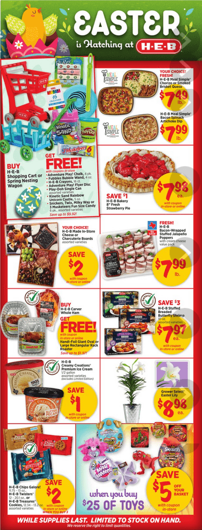 HEB Weekly Flyer Apr 06 – Apr 12, 2022 (Easter Promotion Included)