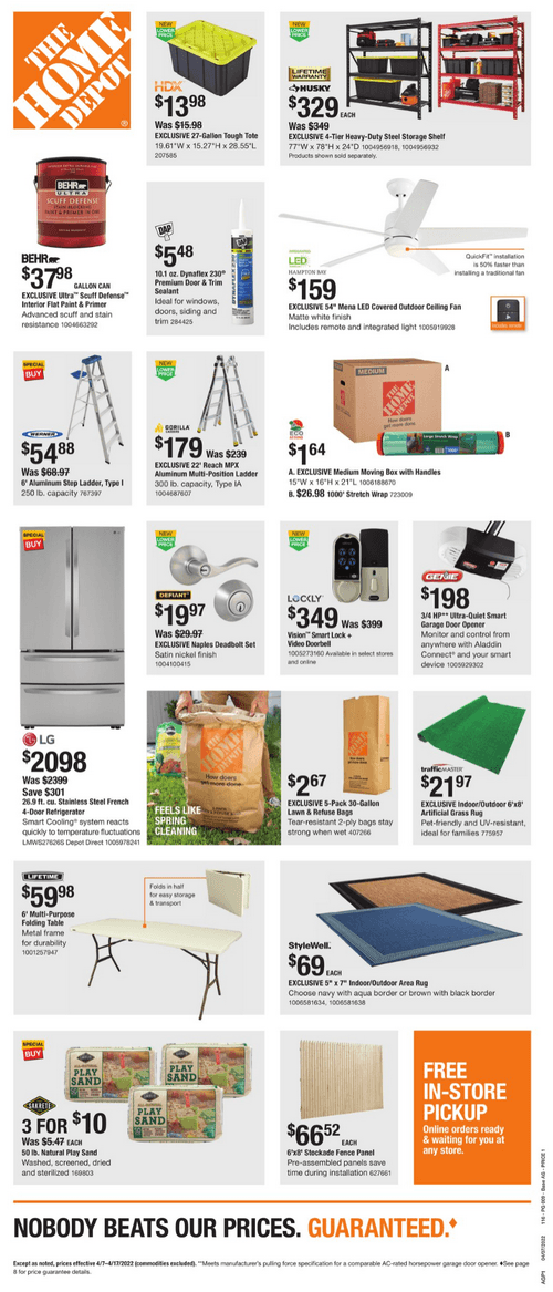 Home Depot Spring Kickoff Ad Apr 07 – Apr 17, 2022