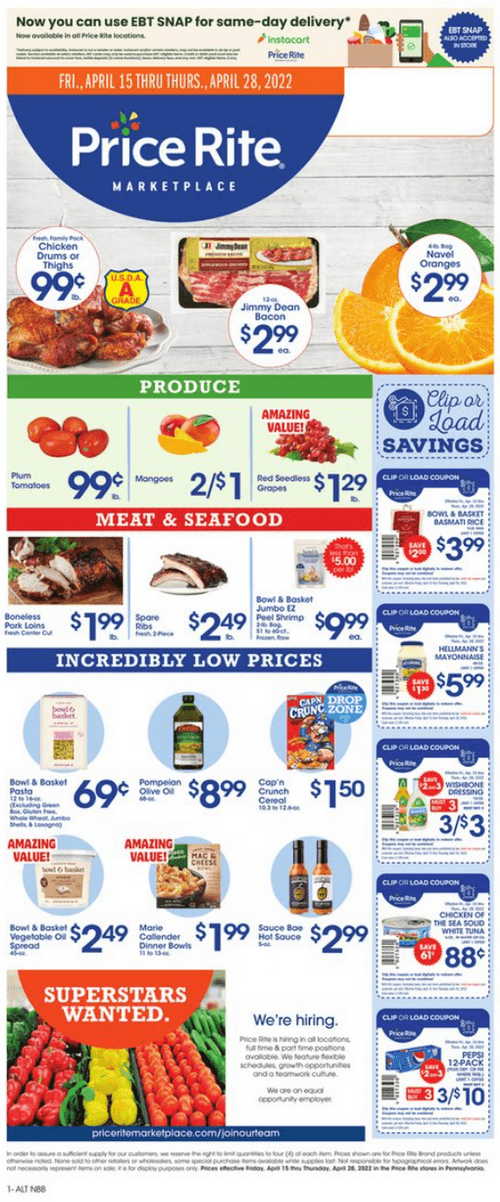 Price Rite Weekly Ad Apr 15 – Apr 28, 2022