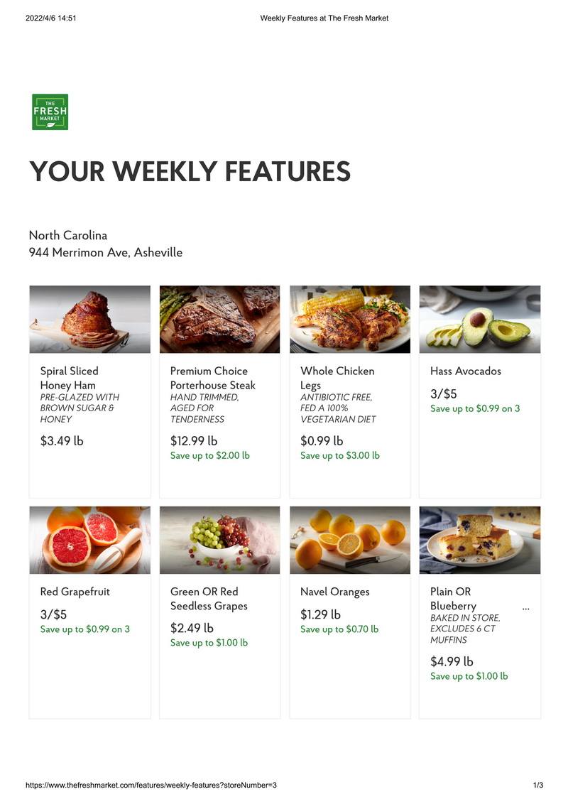 The Fresh Market Weekly Ad Apr 06 – Apr 12, 2022