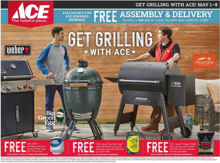 ACE Hardware Grilling Sale May 01 – May 31, 2022