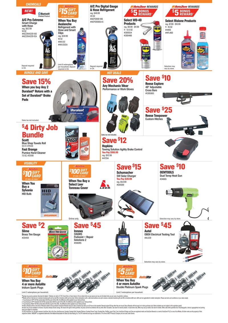 AutoZone Monthly Circular May 31 – Jun 27, 2022