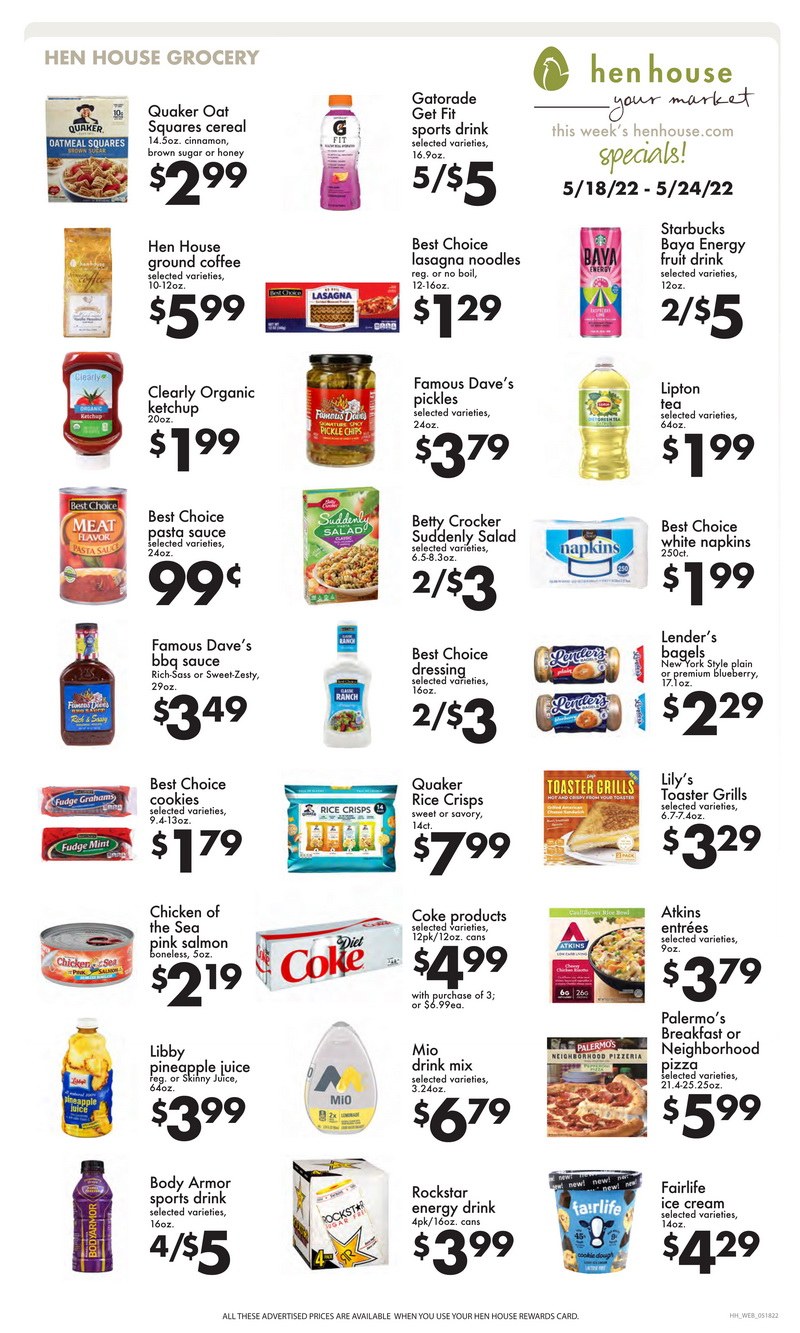 Hen House Weekly Ad May 18 – May 24, 2022