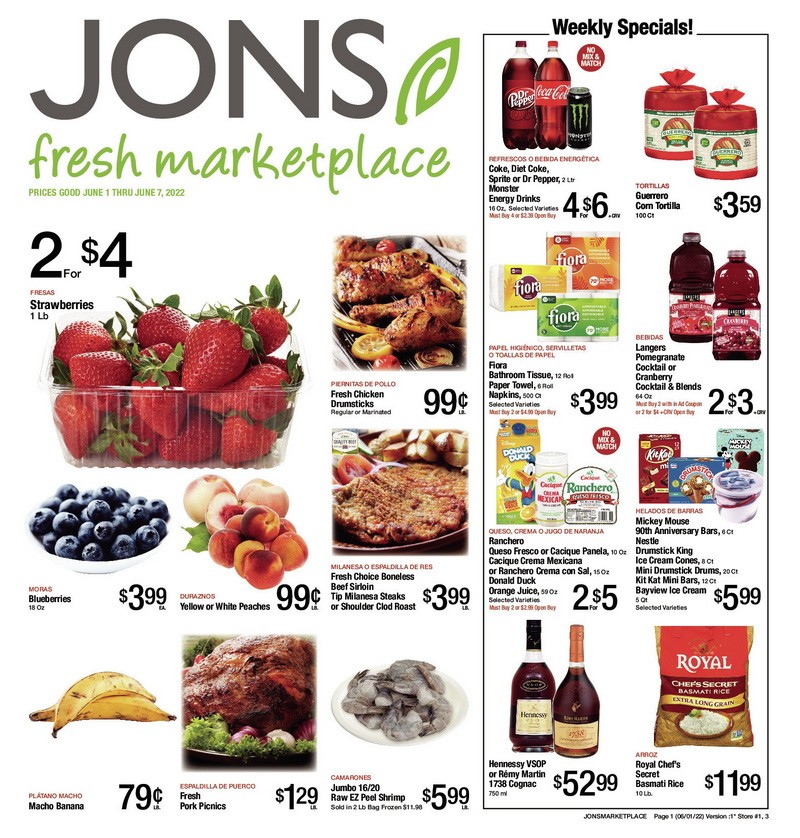 Jons Weekly Ad Jun 01 – Jun 07, 2022