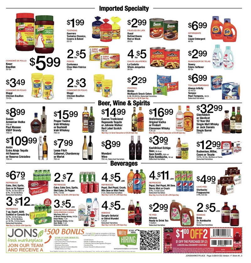 Jons Weekly Ad Jun 01 – Jun 07, 2022