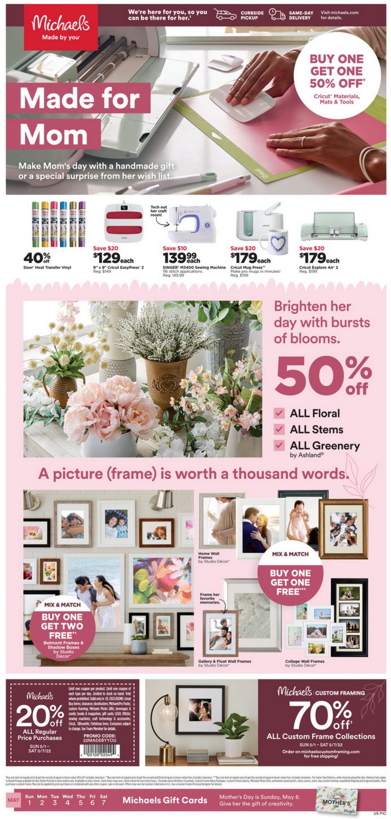 Michaels Weekly Ad May 01 – May 07, 2022 (Mother's Day Promotion Included)