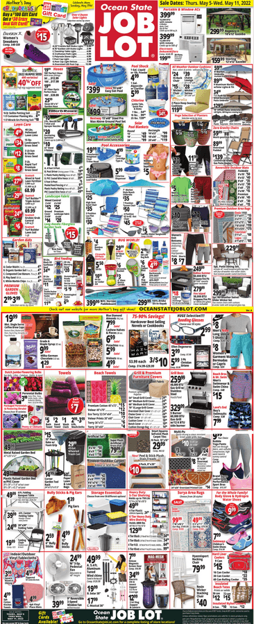 Ocean State Job Lot Weekly Ad May 05 – May 11, 2022