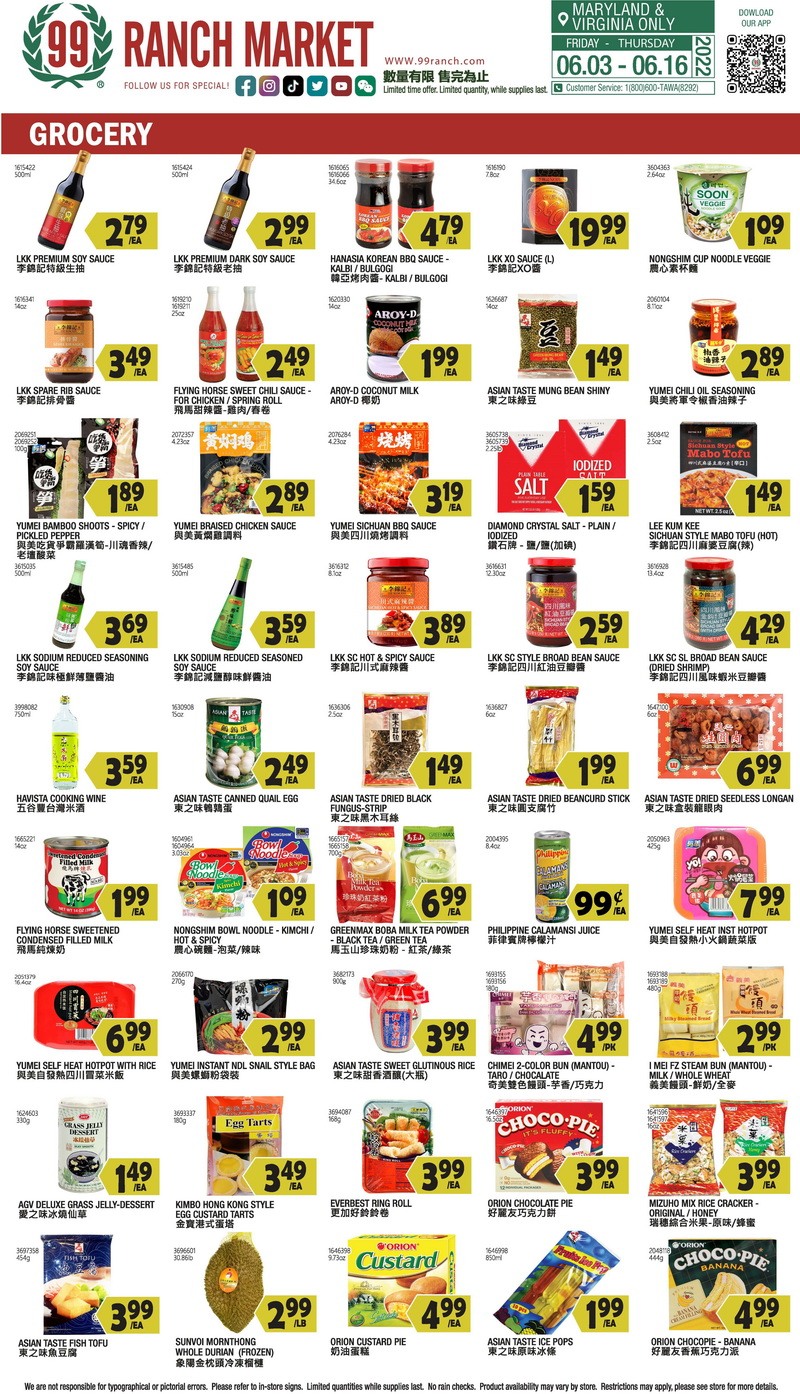 99 Ranch Market Weekly Ad Jun 10 – Jun 16, 2022