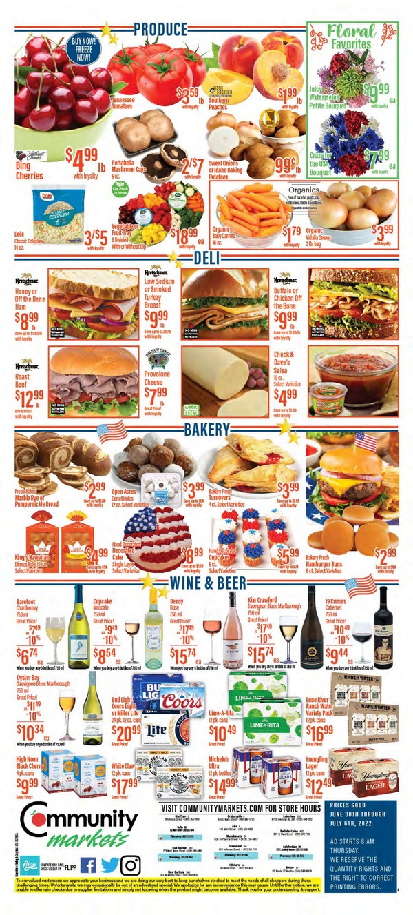 Community Markets Weekly Ad Jun 30 – Jul 06, 2022