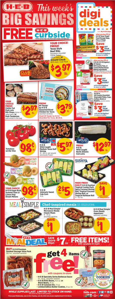 HEB Weekly Ad Jun 22 – Jun 28, 2022