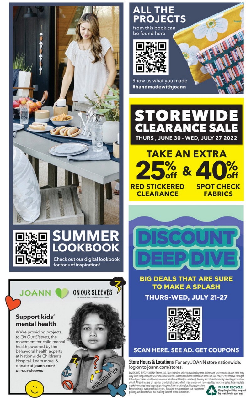 Jo-Ann Weekly Ad Jun 30 – Jul 20, 2022