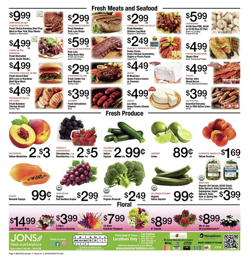 Jons Weekly Ad Jun 29 – July 05, 2022