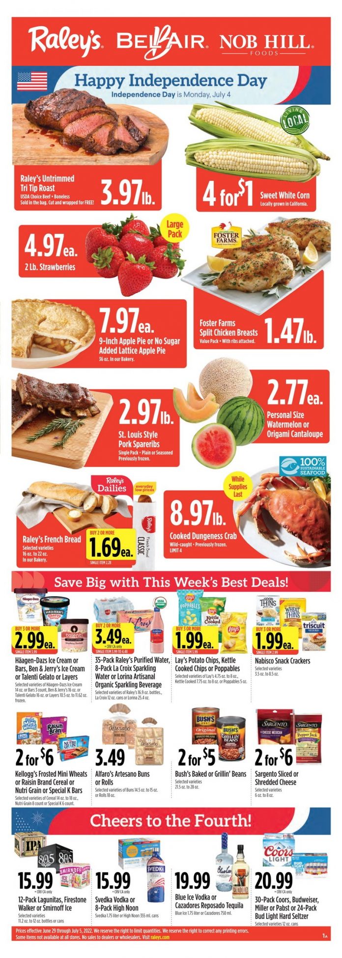 Raley's Supermarkets Weekly Ad Jun 29 – Jul 05, 2022