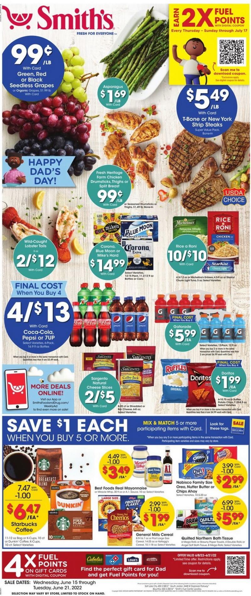 Smith's Food and Drug Weekly Ad Jun 15 – Jun 21, 2022