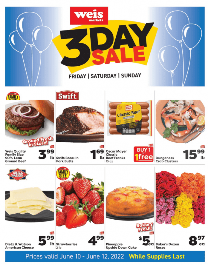 Weis Markets Three Day Ad Jun 10 – Jun 12, 2022