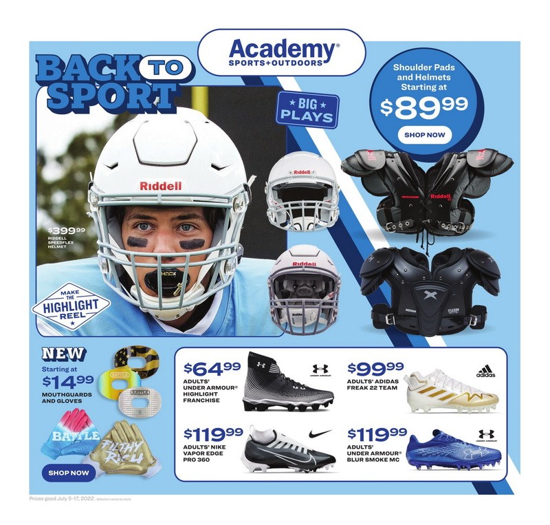 Academy Sports + Outdoors Active Ad Jul 05 – Jul 17, 2022