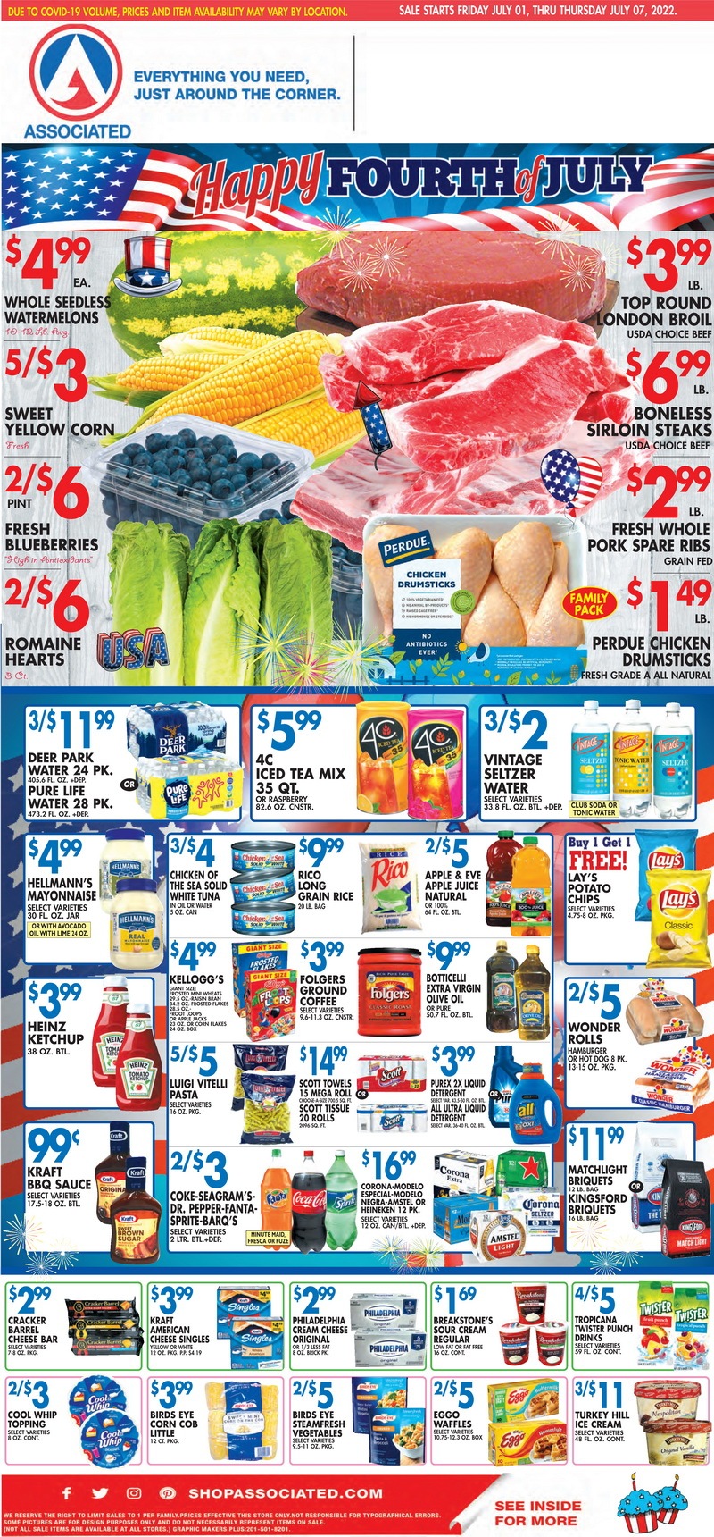Associated Supermarkets Weekly Ad Jul 01 – Jul 07, 2022