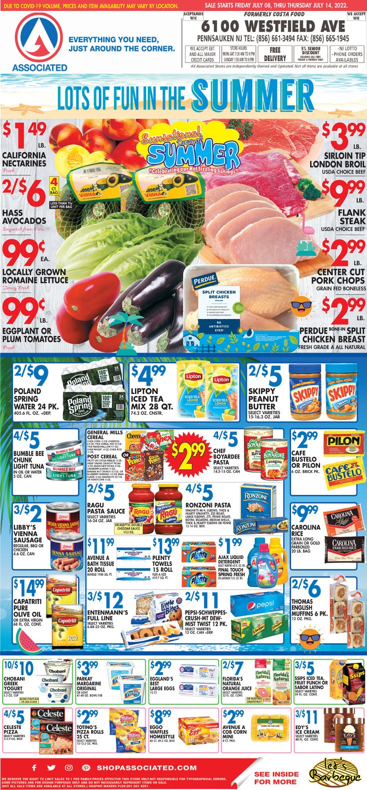 Associated Supermarkets Weekly Ad Jul 08 – Jul 14, 2022
