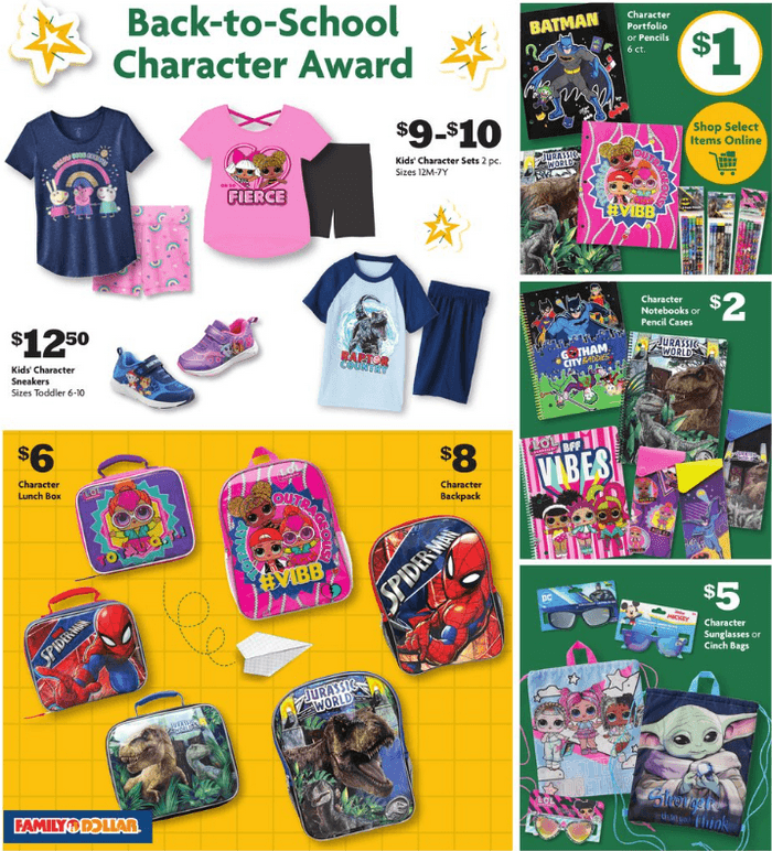 Family Dollar Back to School Ad Jul 10 – Aug 13, 2022