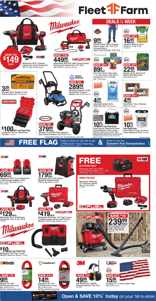 Fleet Farm Weekly Ad Jul 01 – Jul 09, 2022