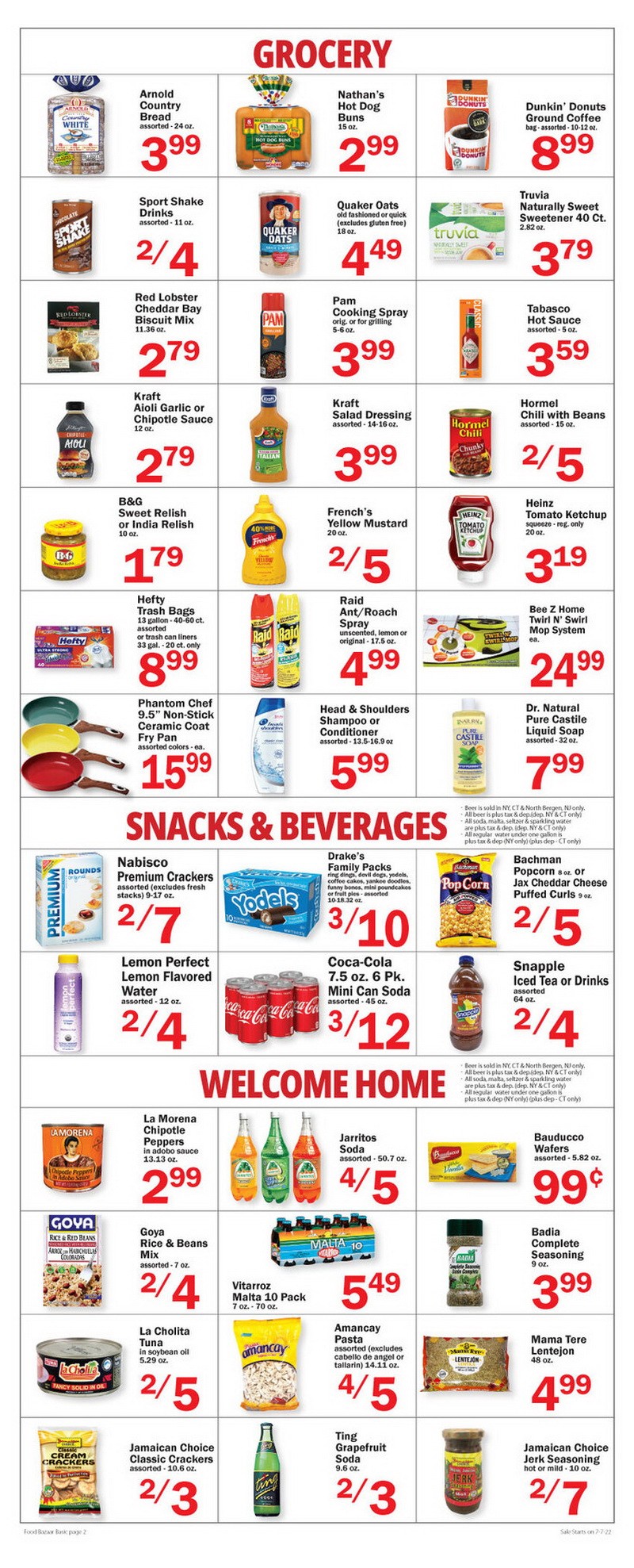 Food Bazaar Weekly Ad Jul 07 – Jul 13, 2022