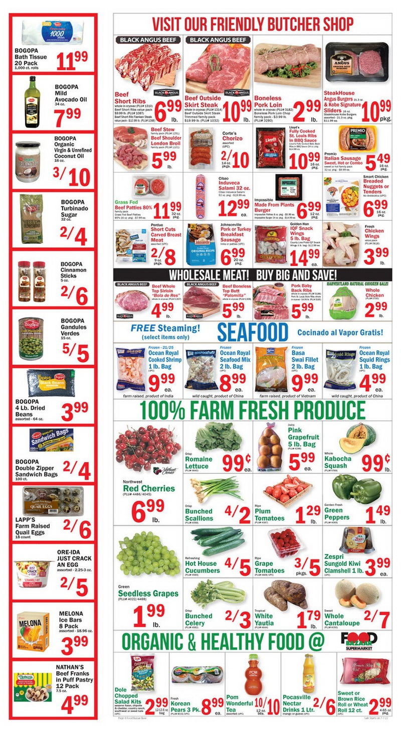 Food Bazaar Weekly Ad Jul 07 – Jul 13, 2022