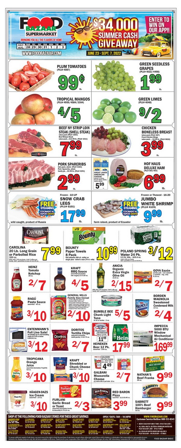 Food Bazaar Weekly Ad Jul 28 – Aug 03, 2022