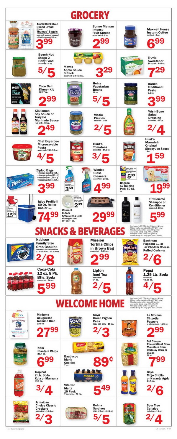 Food Bazaar Weekly Ad Jul 28 – Aug 03, 2022