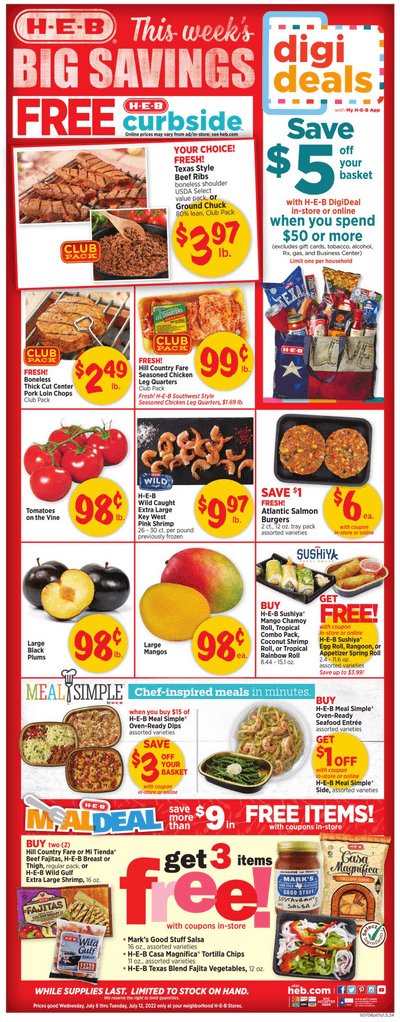 HEB Weekly Ad Jul 06 – Jul 12, 2022