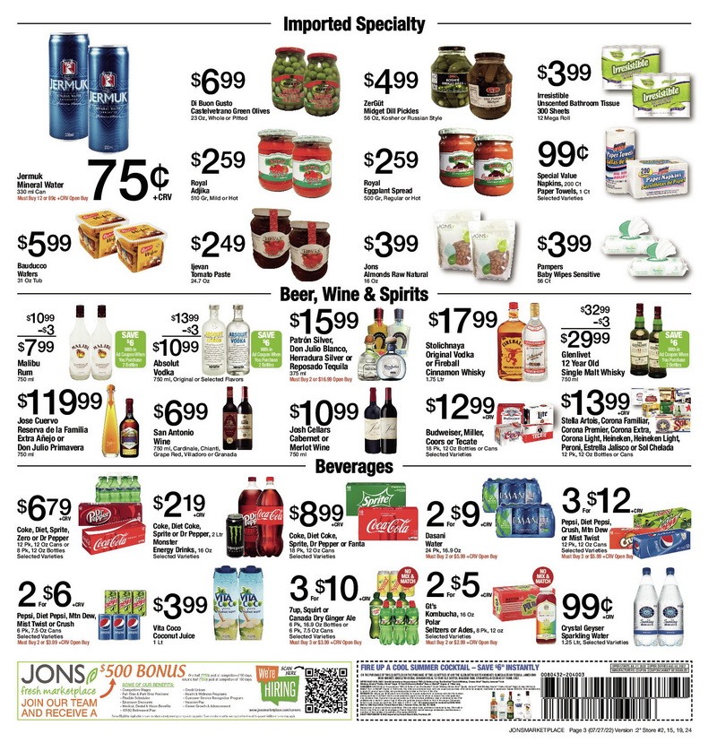 Jons Weekly Ad Jul 27 – Aug 02, 2022