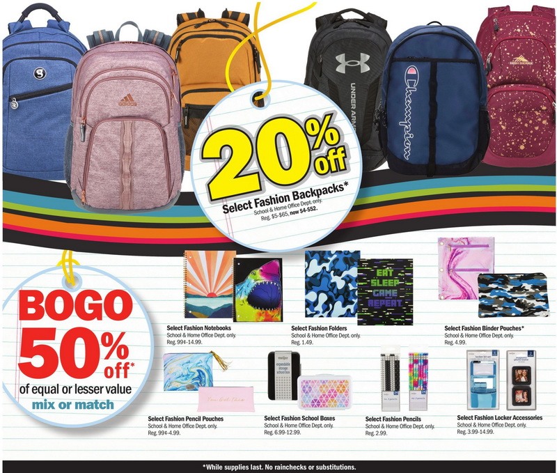 Meijer Back to School Ad Jul 24 – Jul 30, 2022
