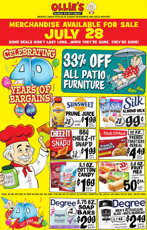 Ollie's Weekly Ad Jul 28 – Aug 01, 2022