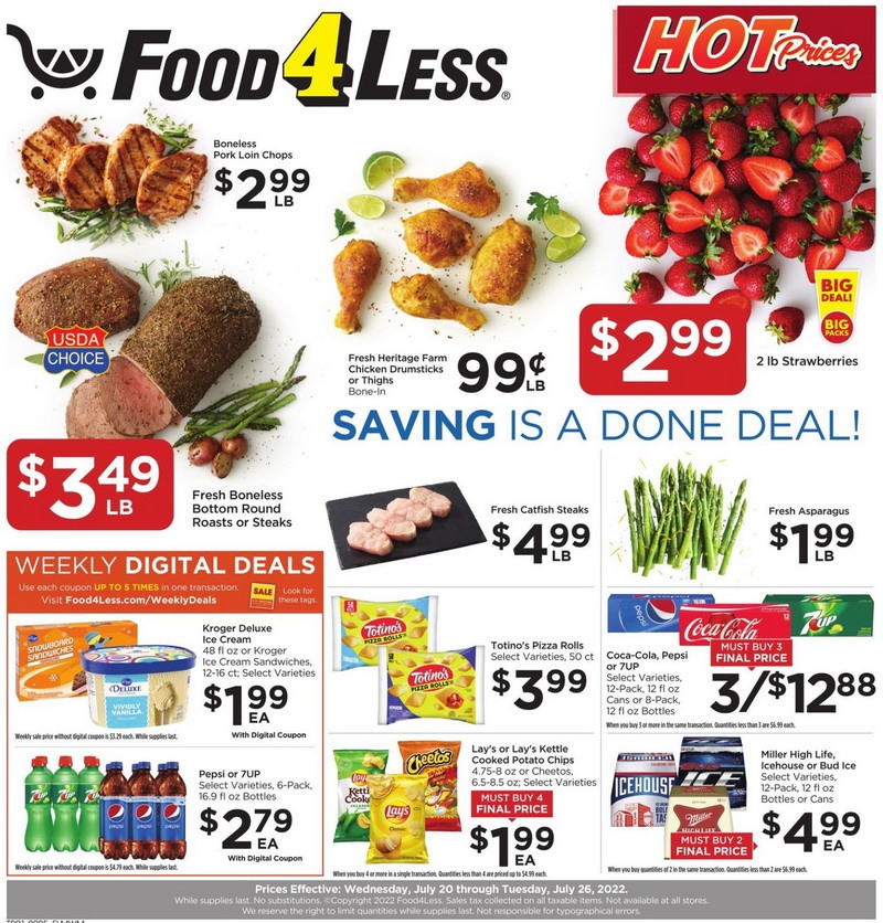 Food 4 Less Weekly Ad Jul 20 – Jul 26, 2022