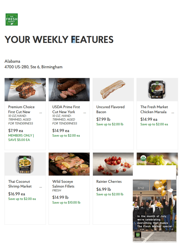 The Fresh Market Weekly Ad Jul 06 – Jul 12, 2022