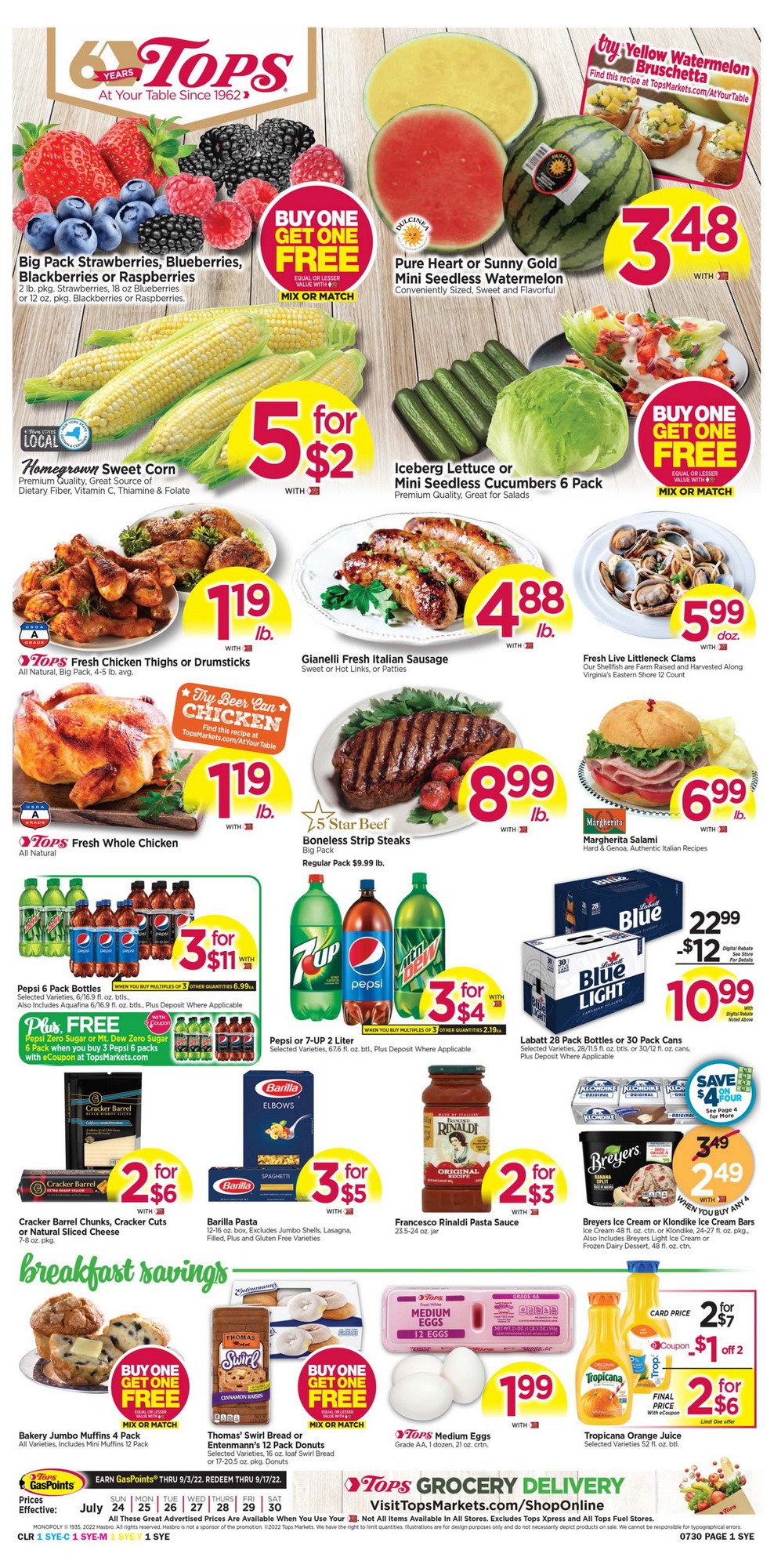 Tops Weekly Ad Jul 24 – Jul 30, 2022