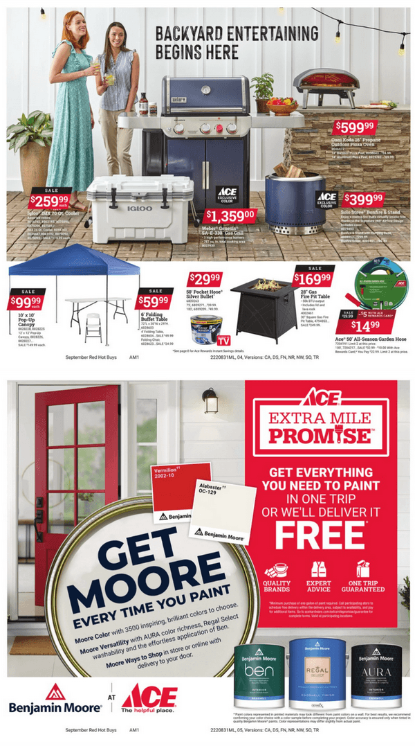 ACE Hardware Red Hot Buy Sale Aug 31 – Sep 30, 2022