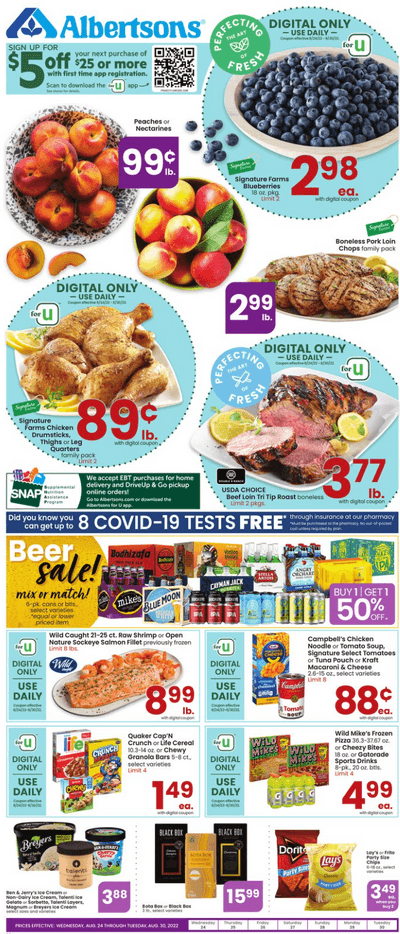 Albertsons Weekly Ad Aug 24 – Aug 30, 2022