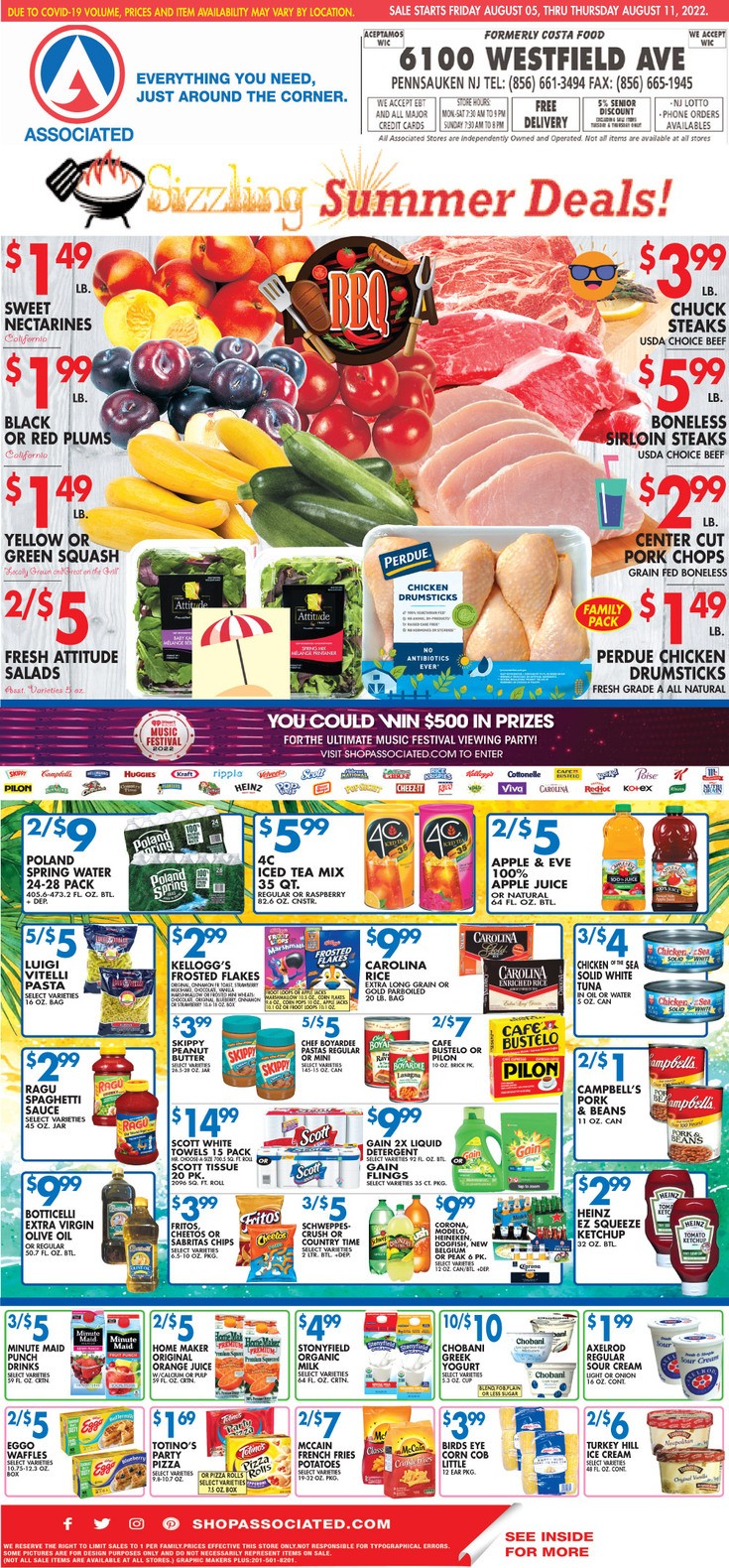 Associated Supermarkets Weekly Ad Aug 05 – Aug 11, 2022