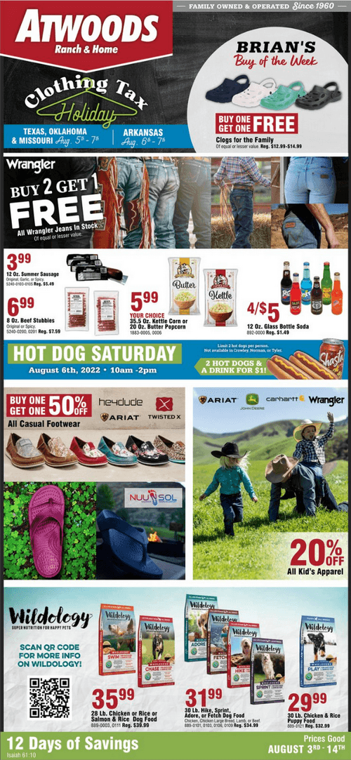 Atwoods Weekly Ad Aug 03 – Aug 14, 2022