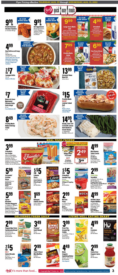 Big Y Weekly Ad Aug 25 – Aug 31, 2022