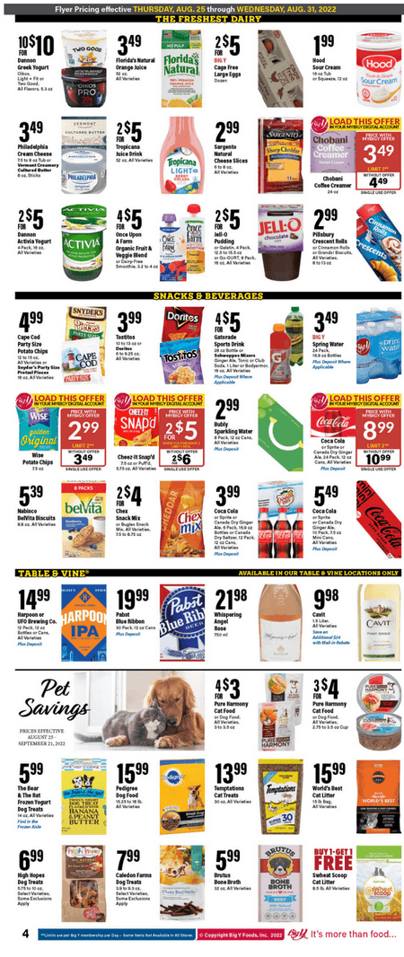Big Y Weekly Ad Aug 25 – Aug 31, 2022