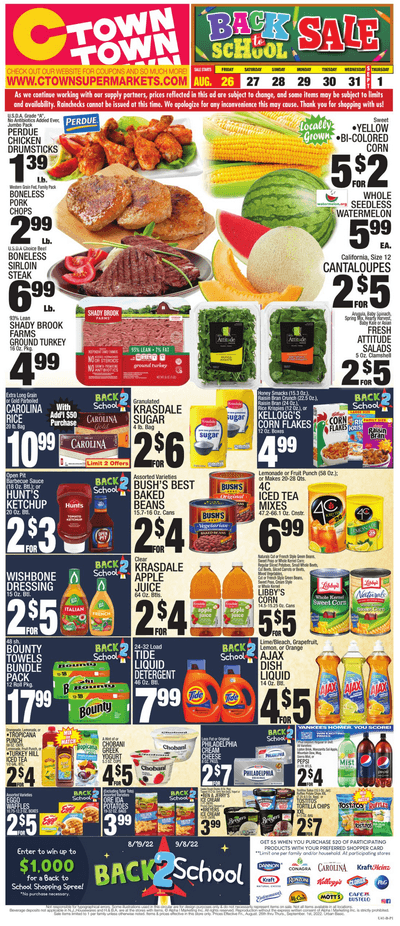 C-Town Weekly Ad Aug 26 – Sep 01, 2022