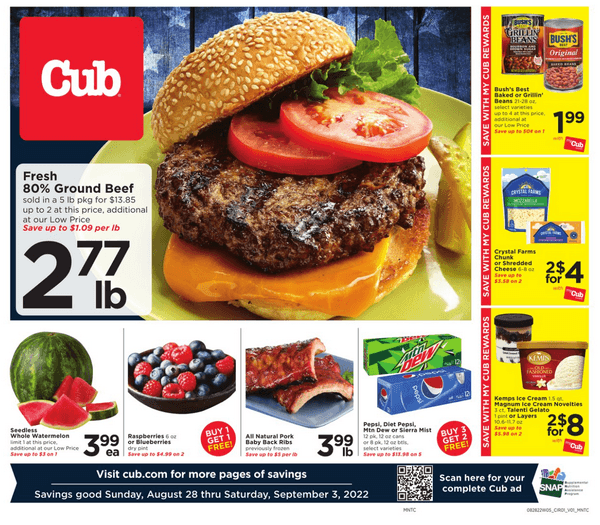Cub Foods Weekly Ad Aug 28 – Sep 03, 2022